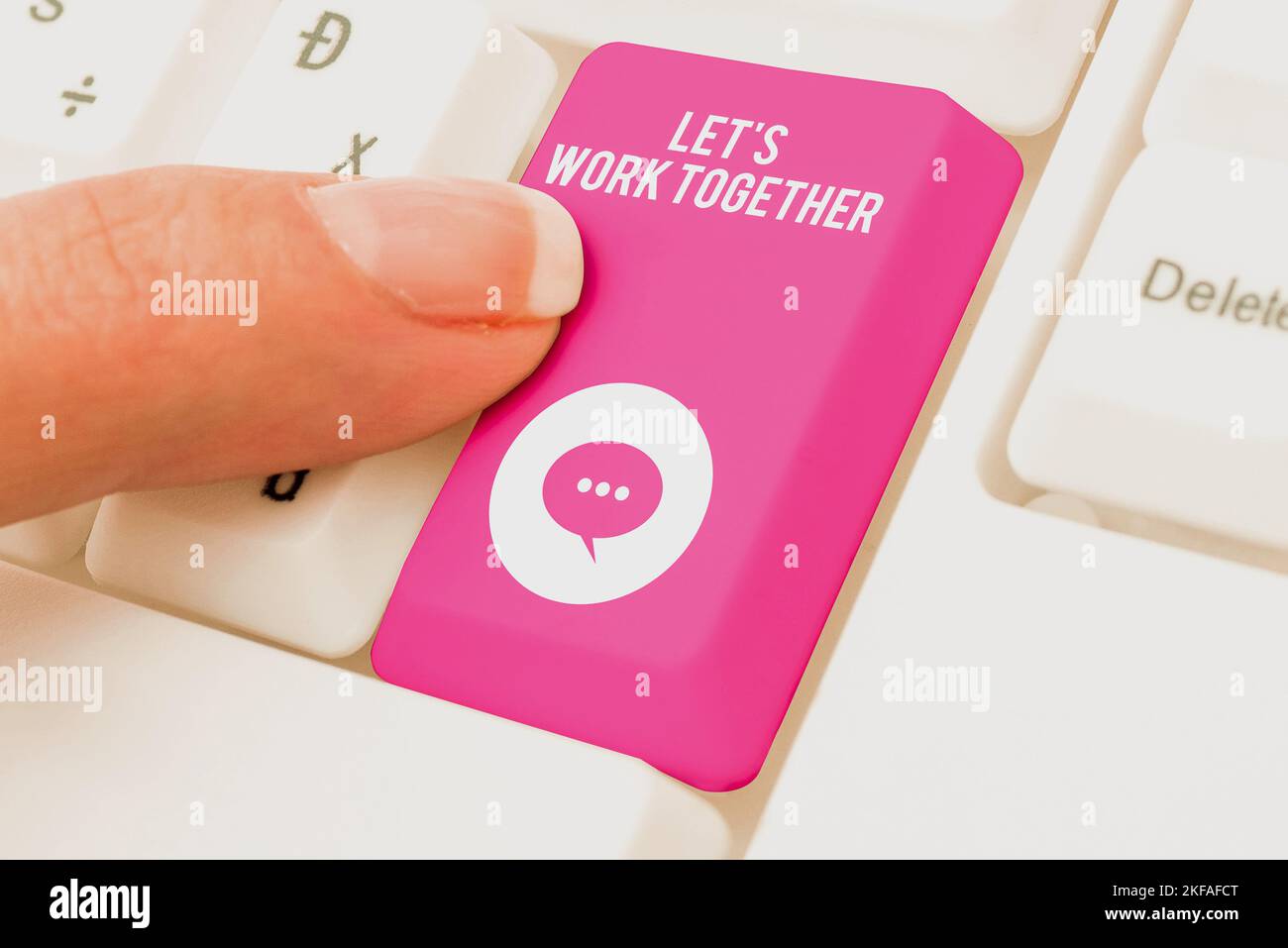 Text caption presenting Let S Is Work Together. Word for Unite and Join ...