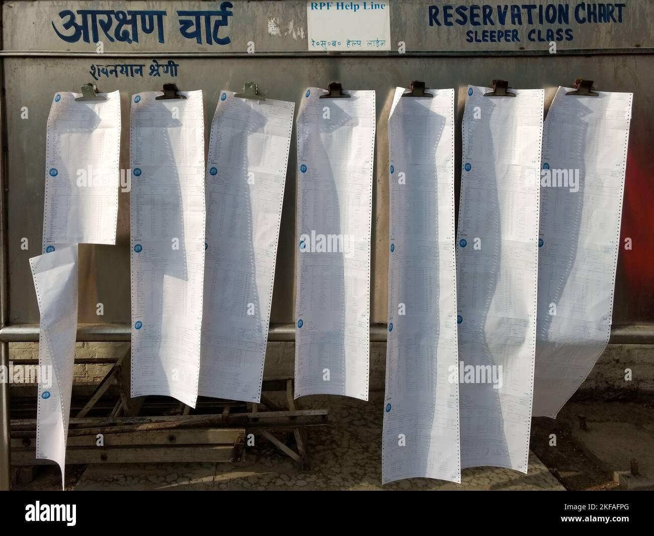 New Delhi, India - May 10, Reservation Chart Board For Sleeper Class ...