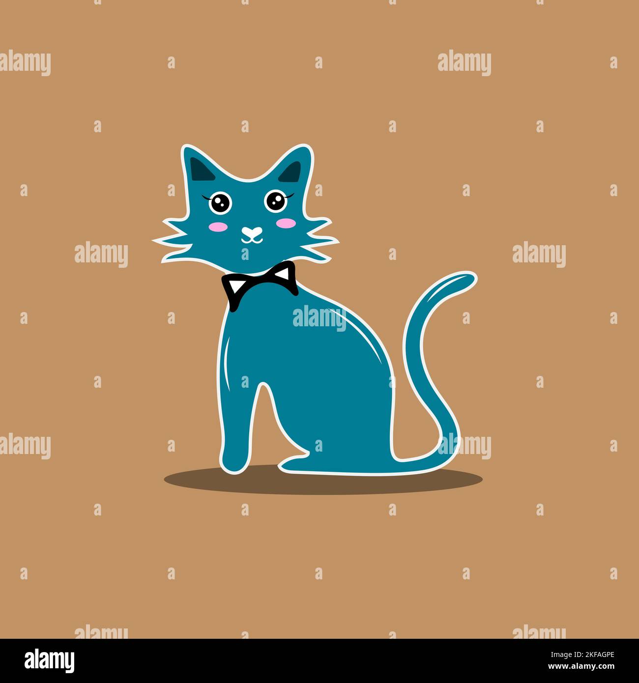 Vector illustration character cat sleeping. Cute kitty cat vector ...