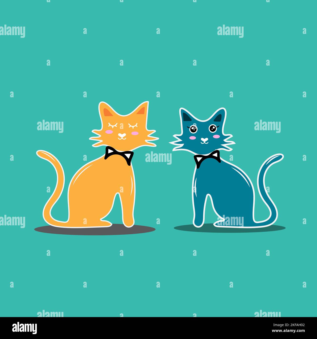 Vector illustration character cat sleeping. Cute kitty cat vector ... Vector illustration character cat sleeping. Cute kitty cat vector ...