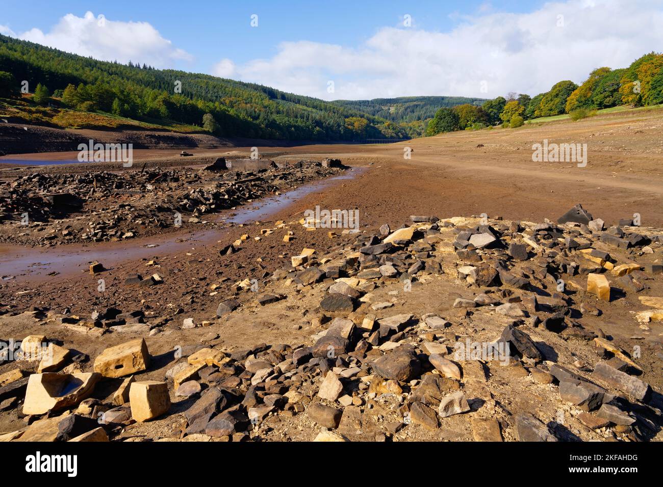 The last remaining pieces of Derwent Hall, laying in the mud on the ...