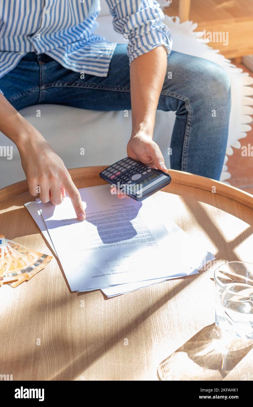 Vertical closeup unrecognizable person in hi-res stock photography and ...