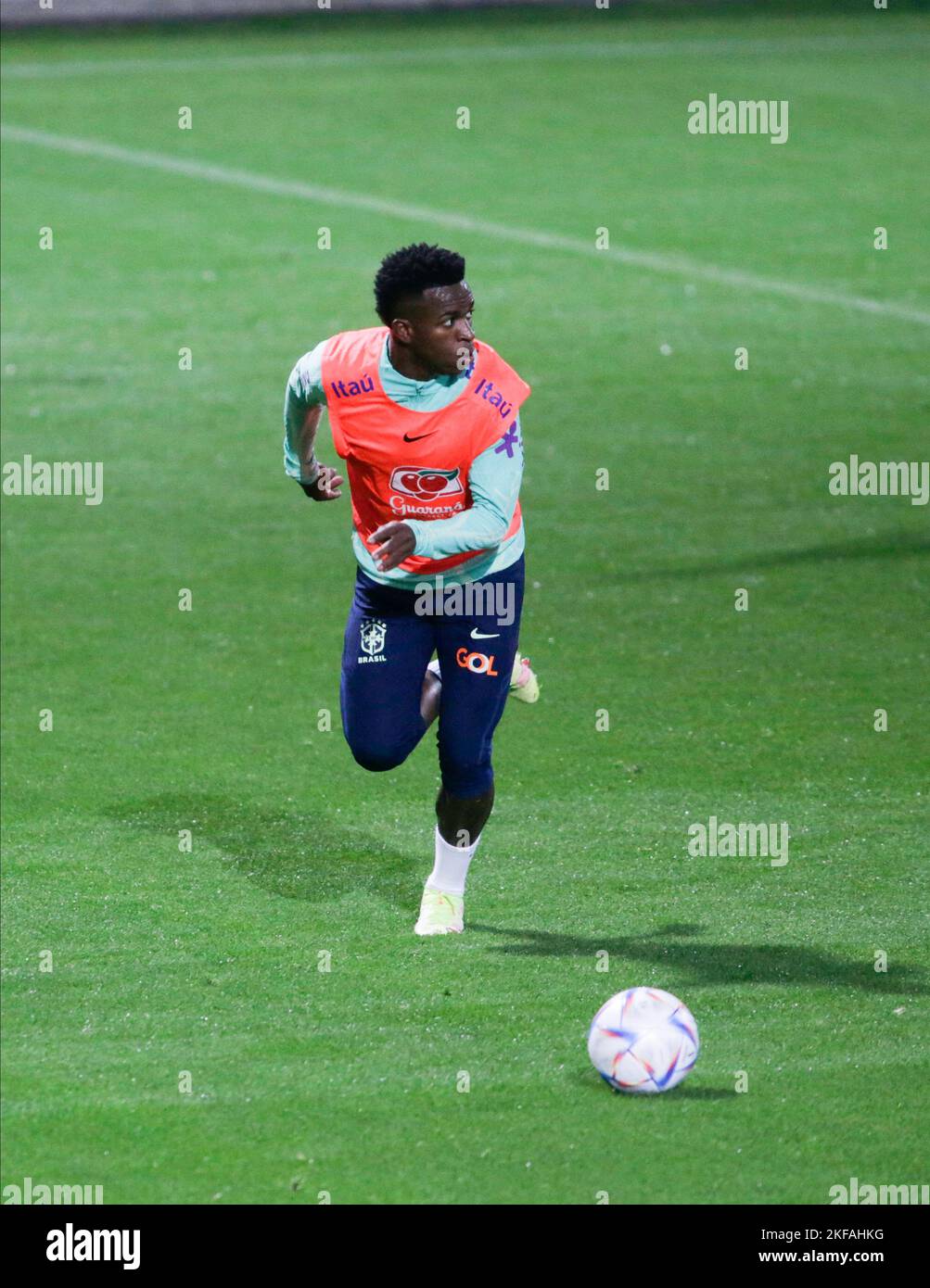 Vinicius Jr of Brazil during Brazil National football team traning ...