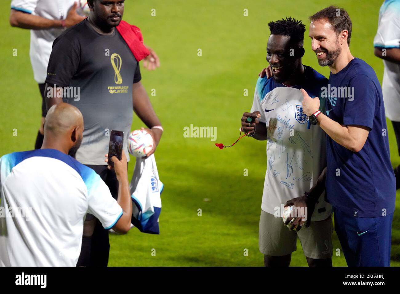 England manager Gareth Southgate poses for a photograph during a ...