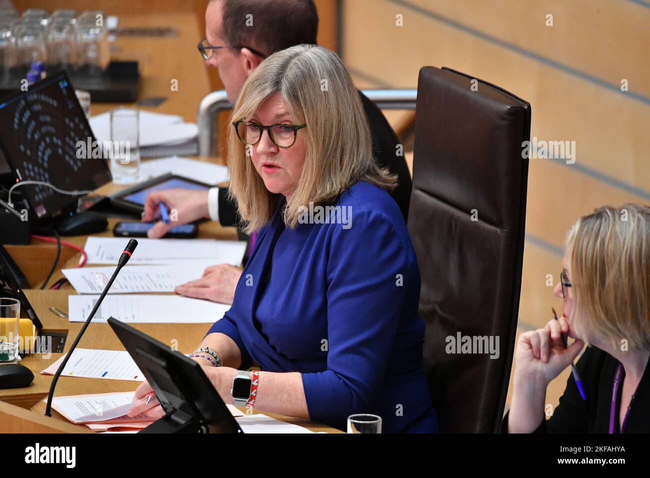 Edinburgh, Scotland, UK. 17th Nov, 2022. PICTURED: Alison Johnstone MSP ...