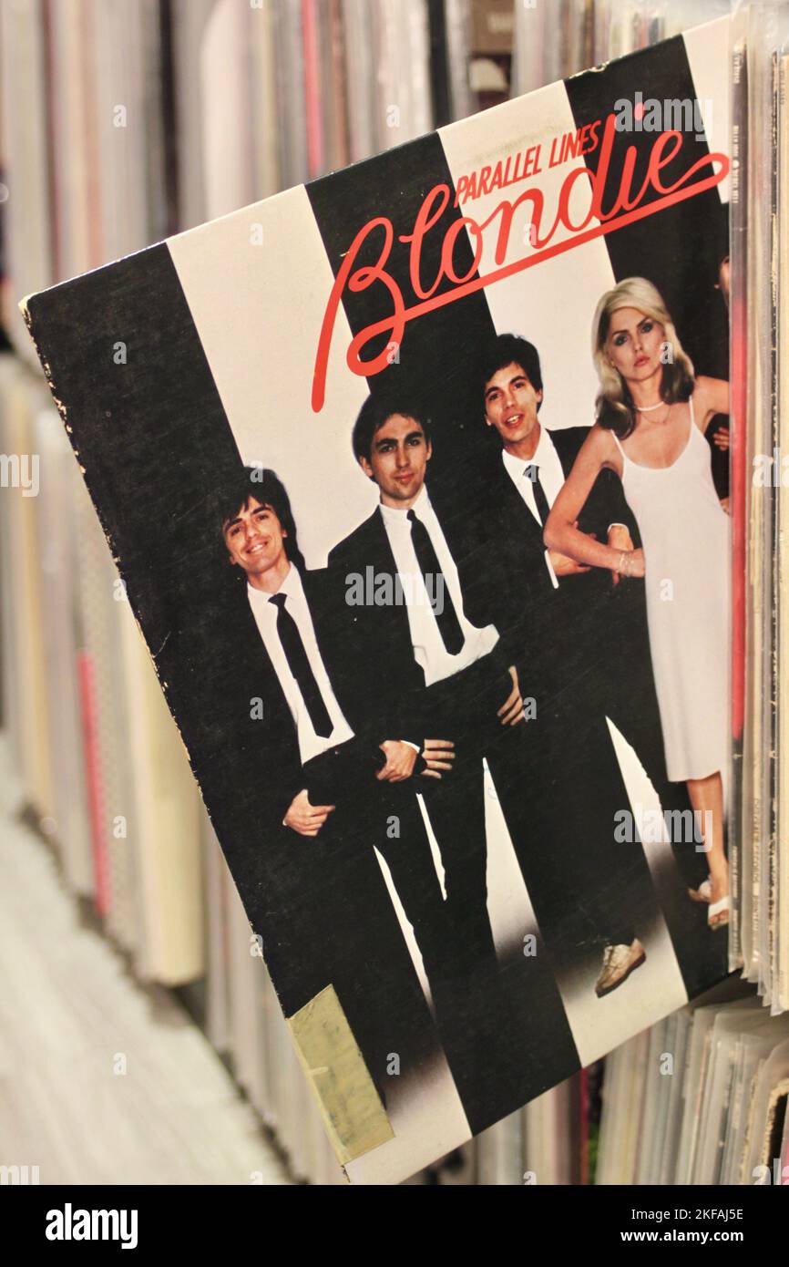Blondie Parallel Lines album on vinyl format Stock Photo - Alamy