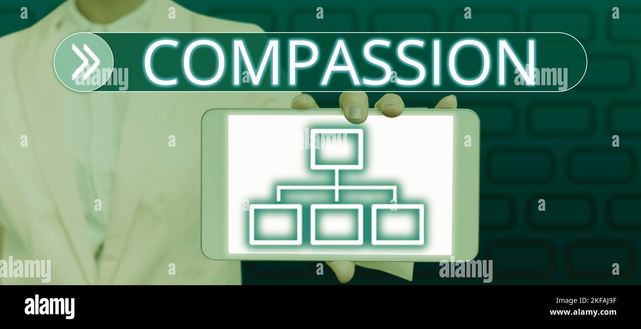 Text showing inspiration Compassion. Business showcase empathy and ...