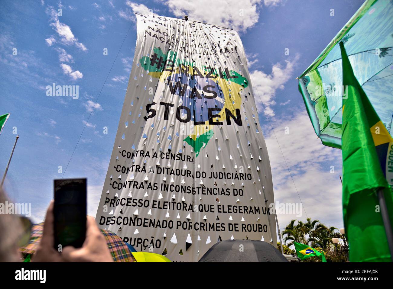 Demonstration against fraud in Brazil's electronic voting machines in ...