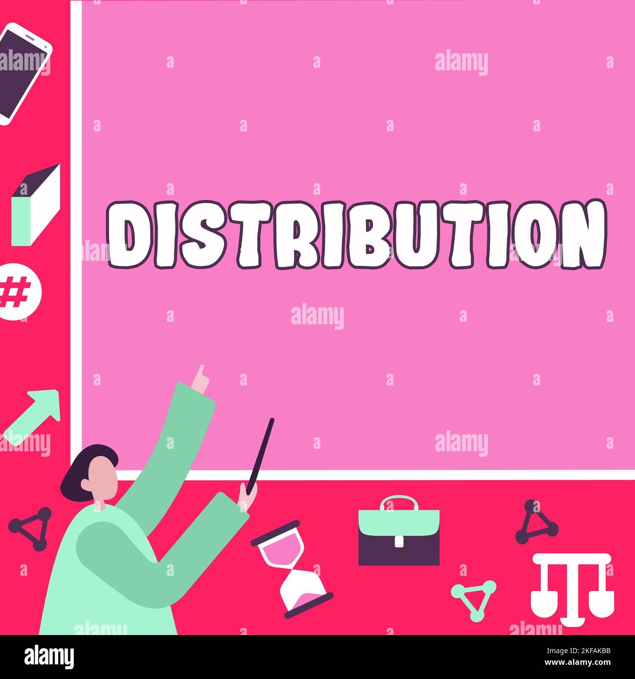 Hand writing sign Distribution. Concept meaning the behavior of several ...