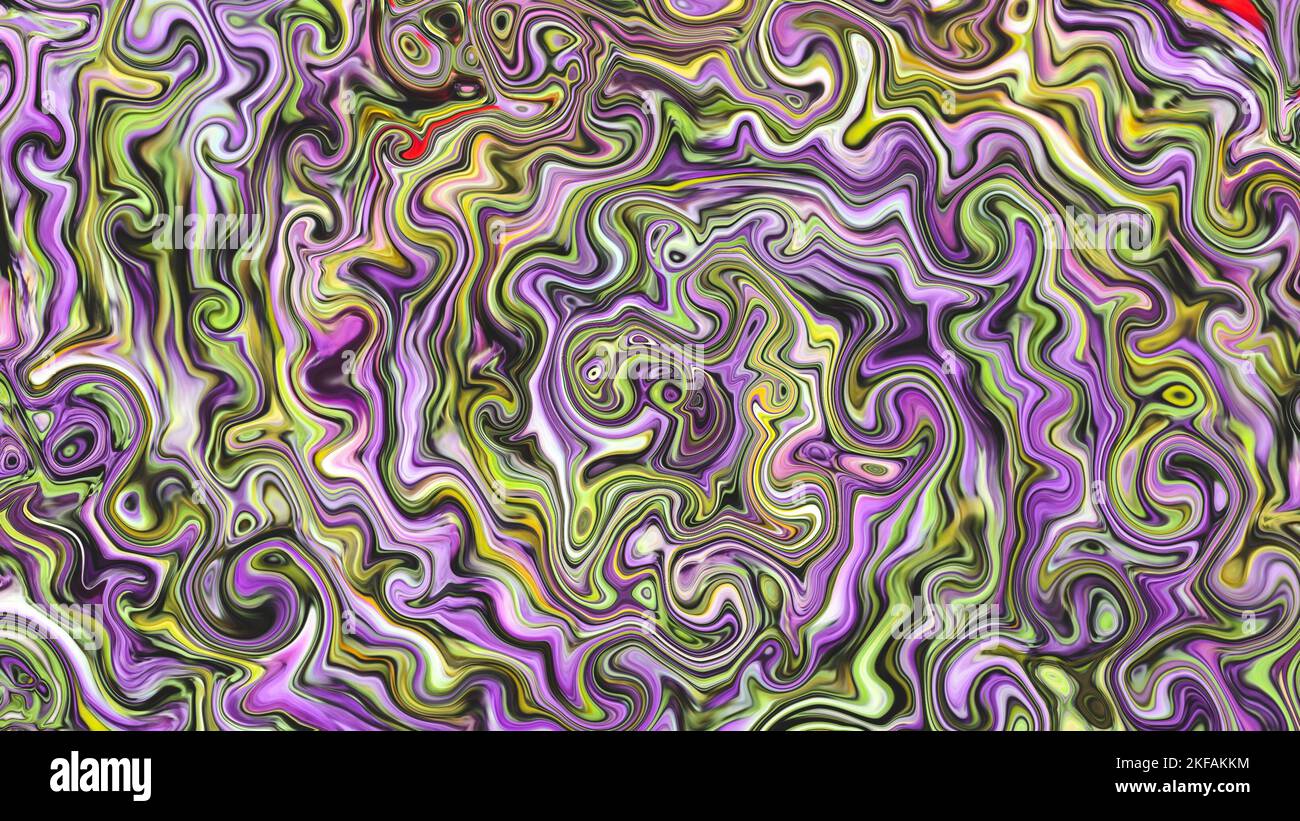 An abstract illustration of psychedelic oil spill making colorful ...