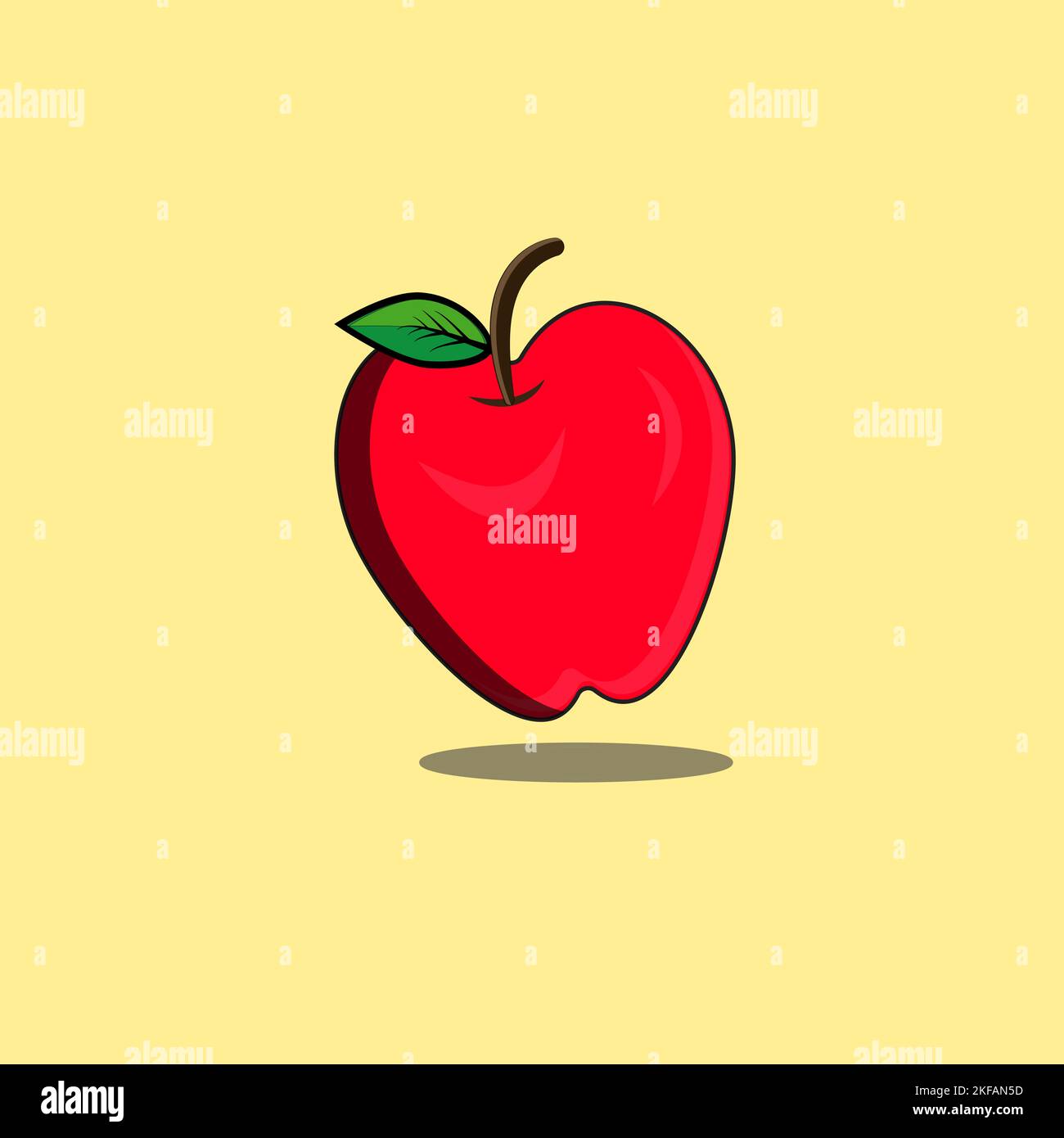 Two perfect ripe red Stock Vector Images - Alamy