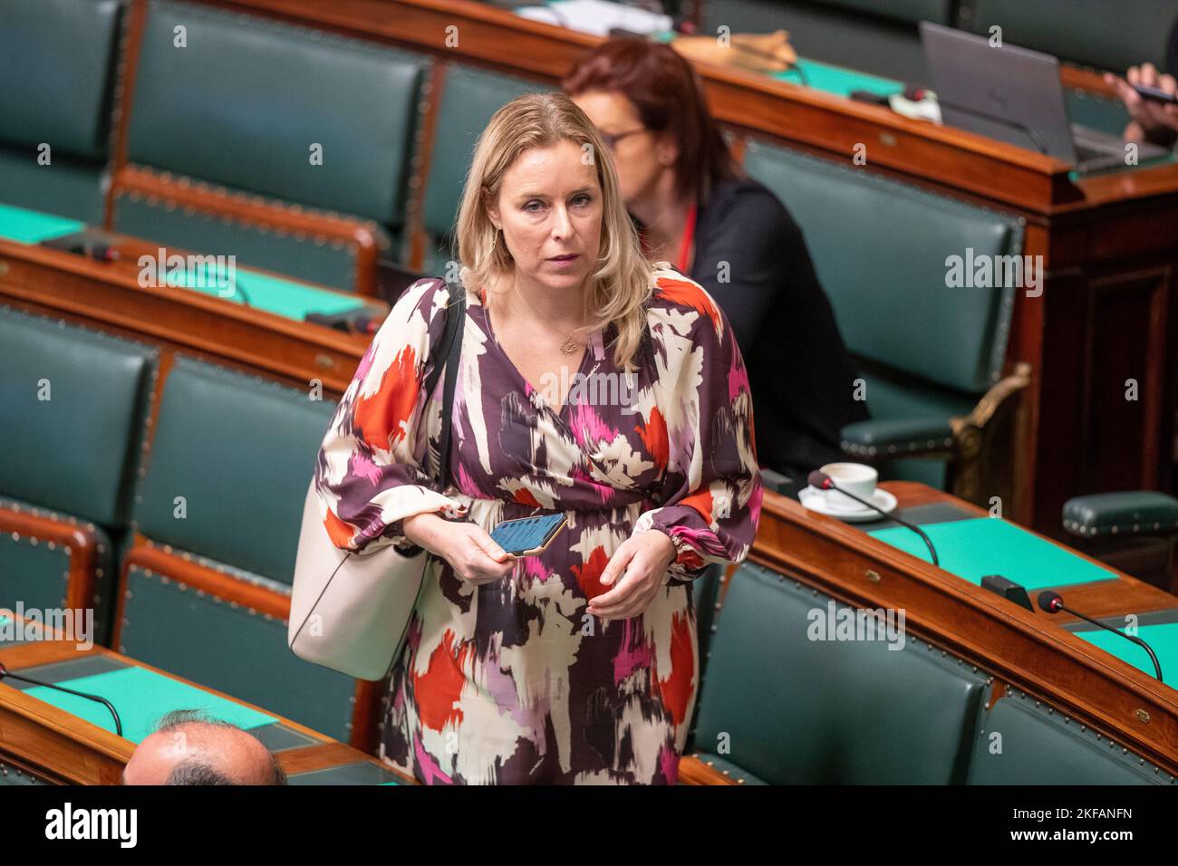 Brussels, 17 November 2022. State Secretary for Budget Eva De Bleeker ...