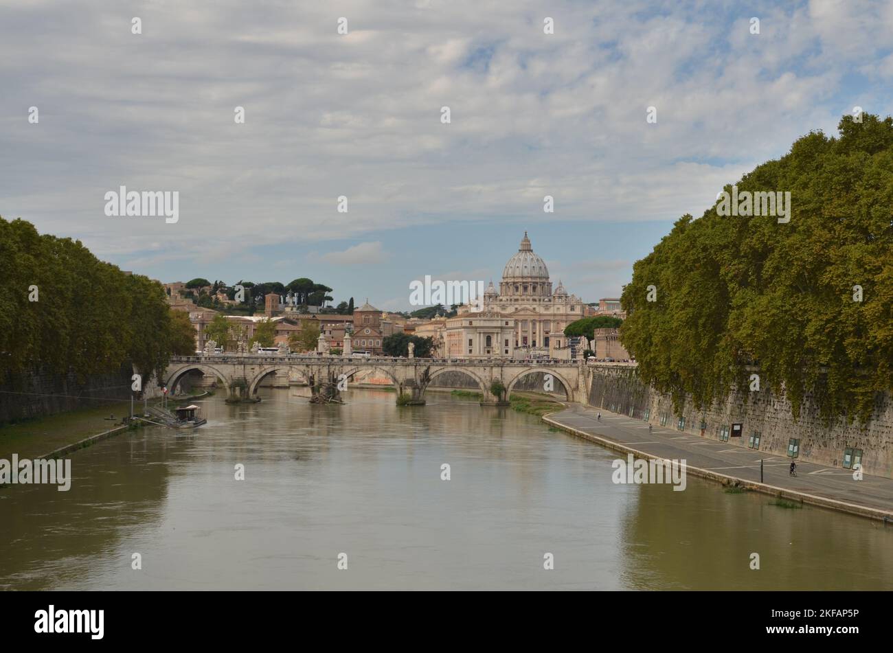 Rome dome vatican saint peter peters basilica skyline city panorama hi ...