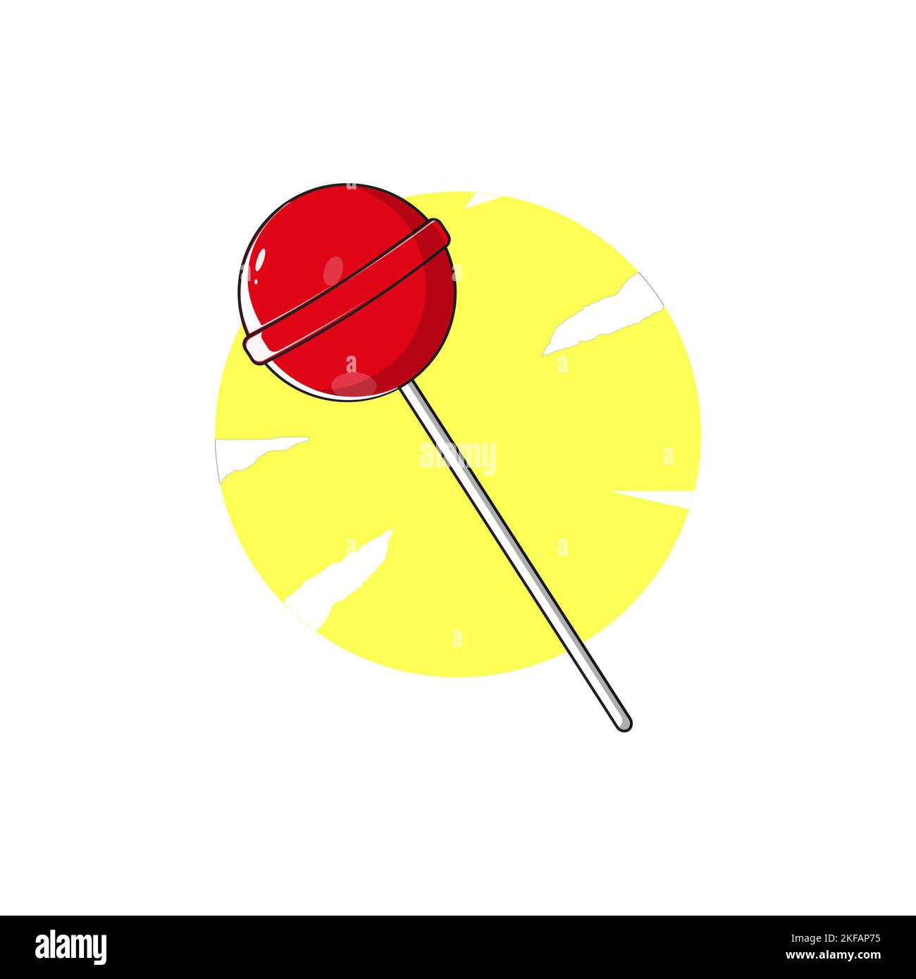 Candy stick close up Stock Vector Images - Alamy