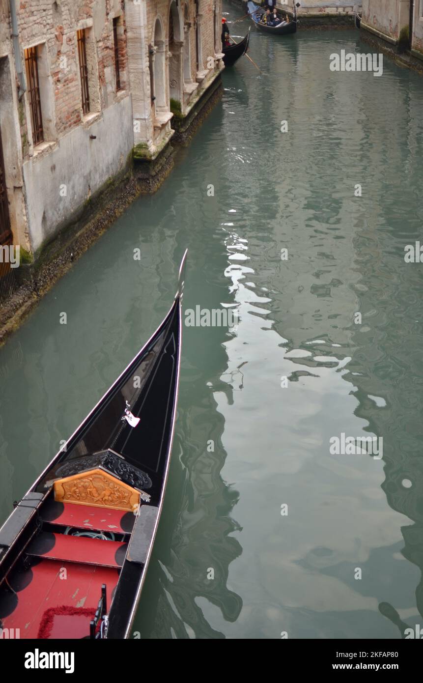 small canal venice italy romatic gondoliere bridge beautiful Stock ...