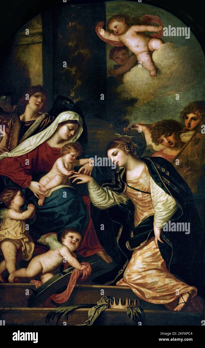 The Mystic Marriage of Saint Catherine 1649-1645, by Padovanino or ...