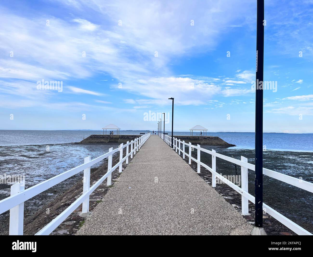 A beautiful shot of a walkway in the ocean Stock Photo - Alamy