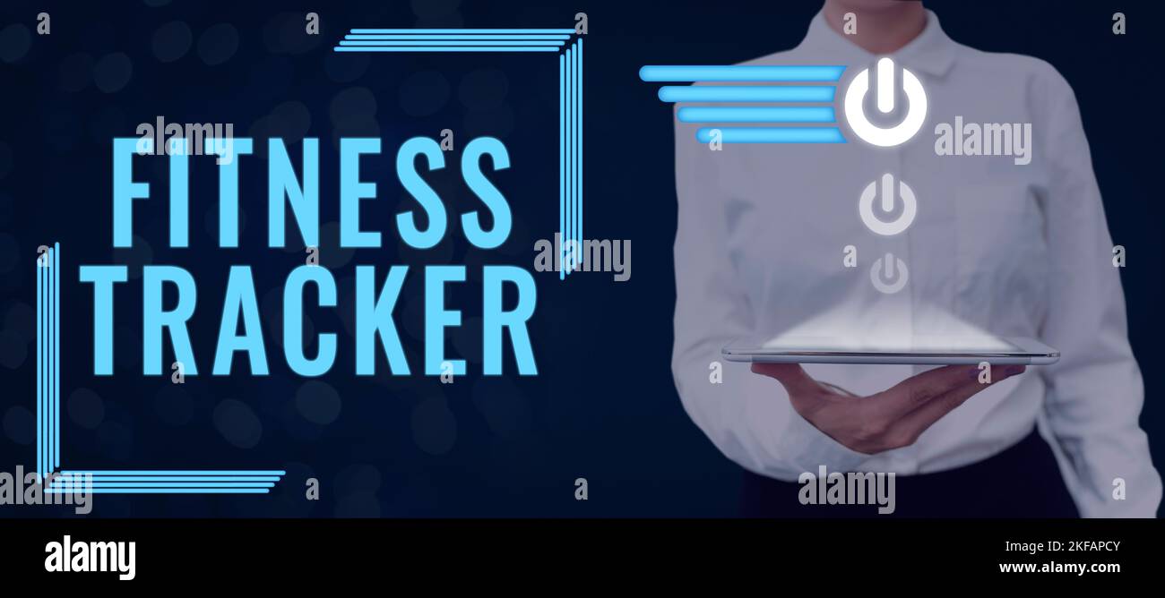 Writing displaying text Fitness Tracker. Word Written on a monitoring ... Writing displaying text Fitness Tracker. Word Written on a monitoring ...