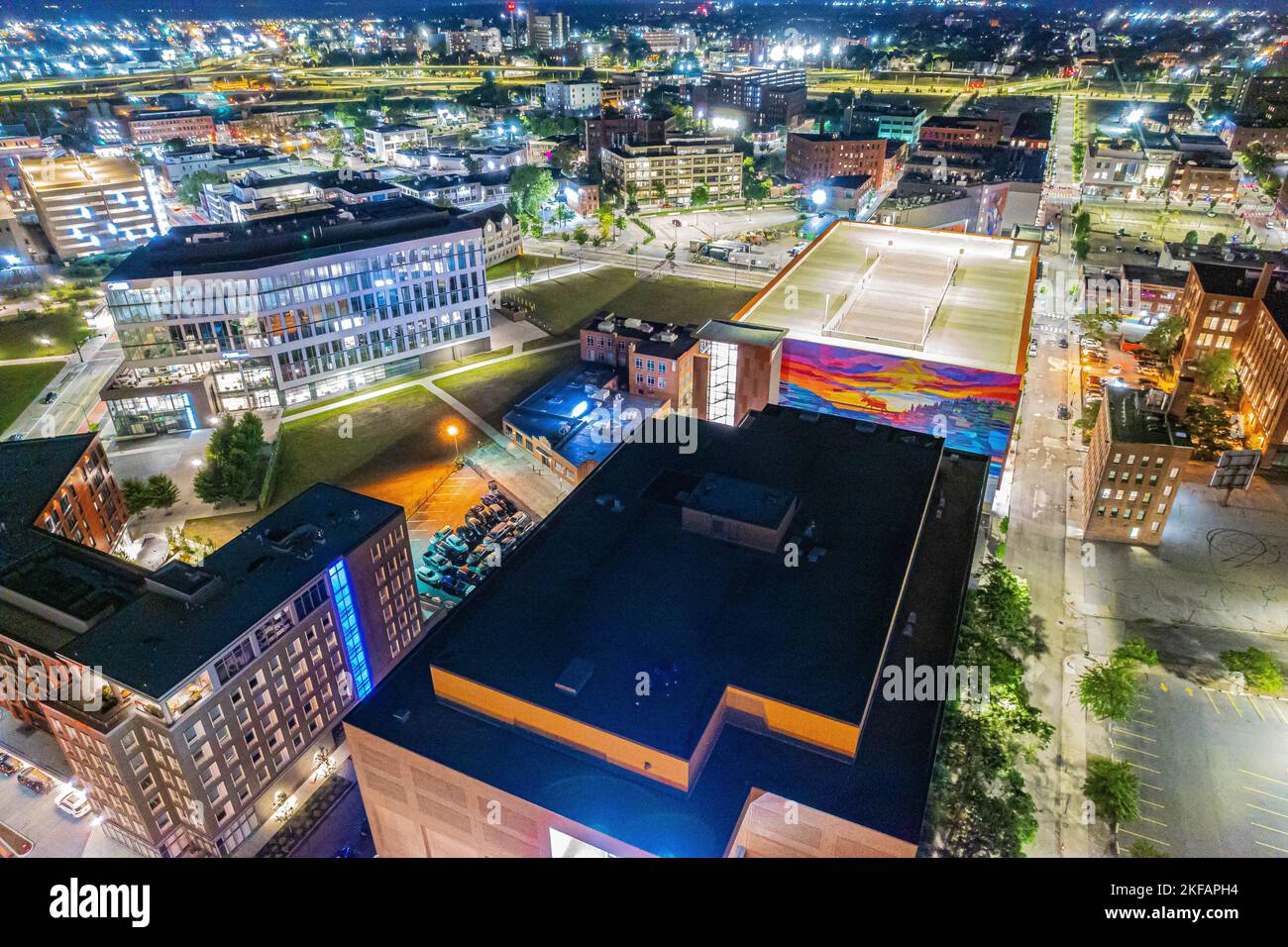 Aerial view of downtown providence hi-res stock photography and images ...