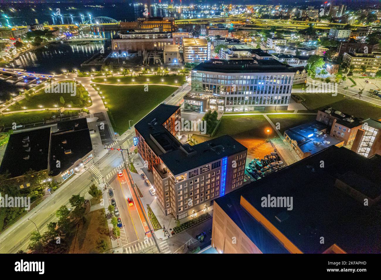 Aerial view of downtown providence hi-res stock photography and images ...