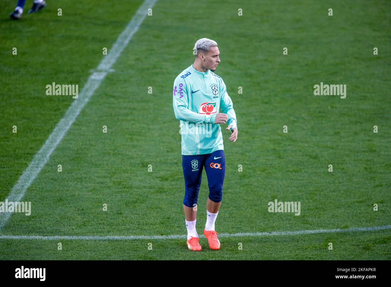 Antony of Brazil during Brazil National football team traning, before ...