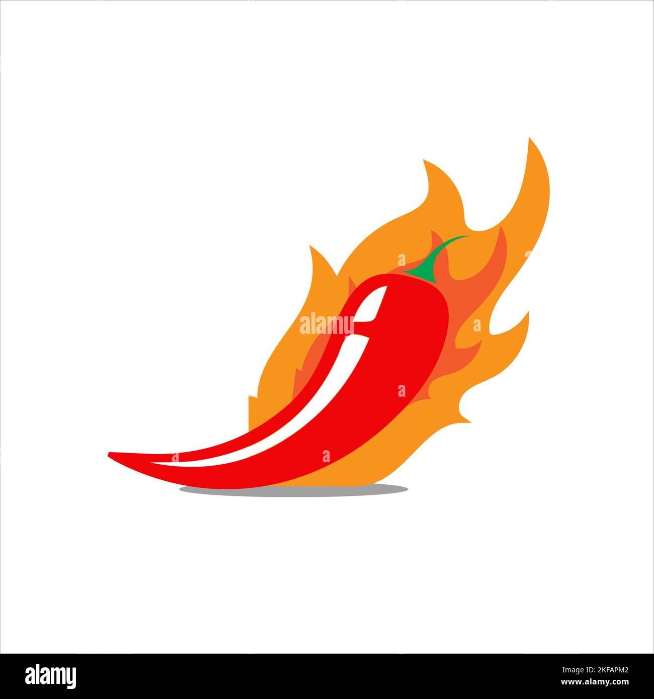 Spicy chilli vegetable, Extra spicy pepper. Icons with pepper on fire ...