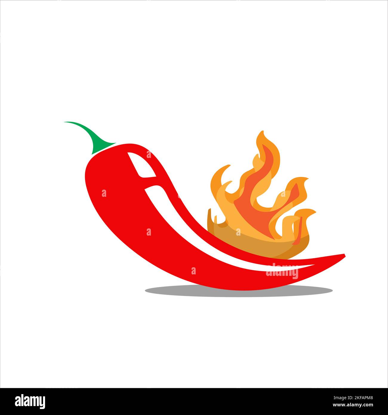 Spicy chilli vegetable, Extra spicy pepper. Icons with pepper on fire ...