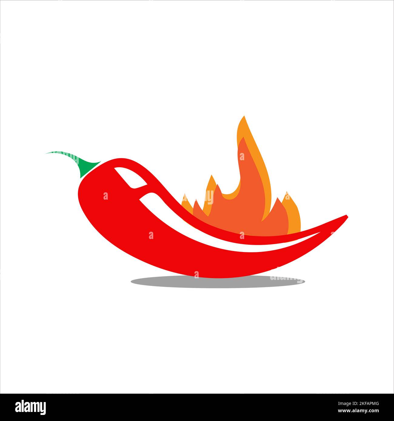 Spicy chilli vegetable, Extra spicy pepper. Icons with pepper on fire ...