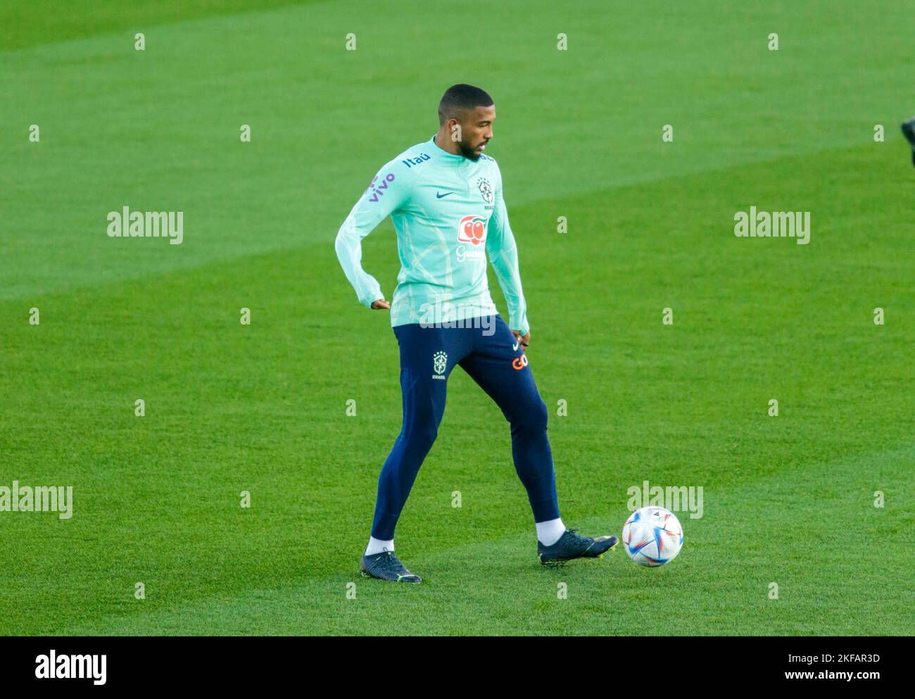 Bremer of Brazil during Brazil National football team traning, before ...