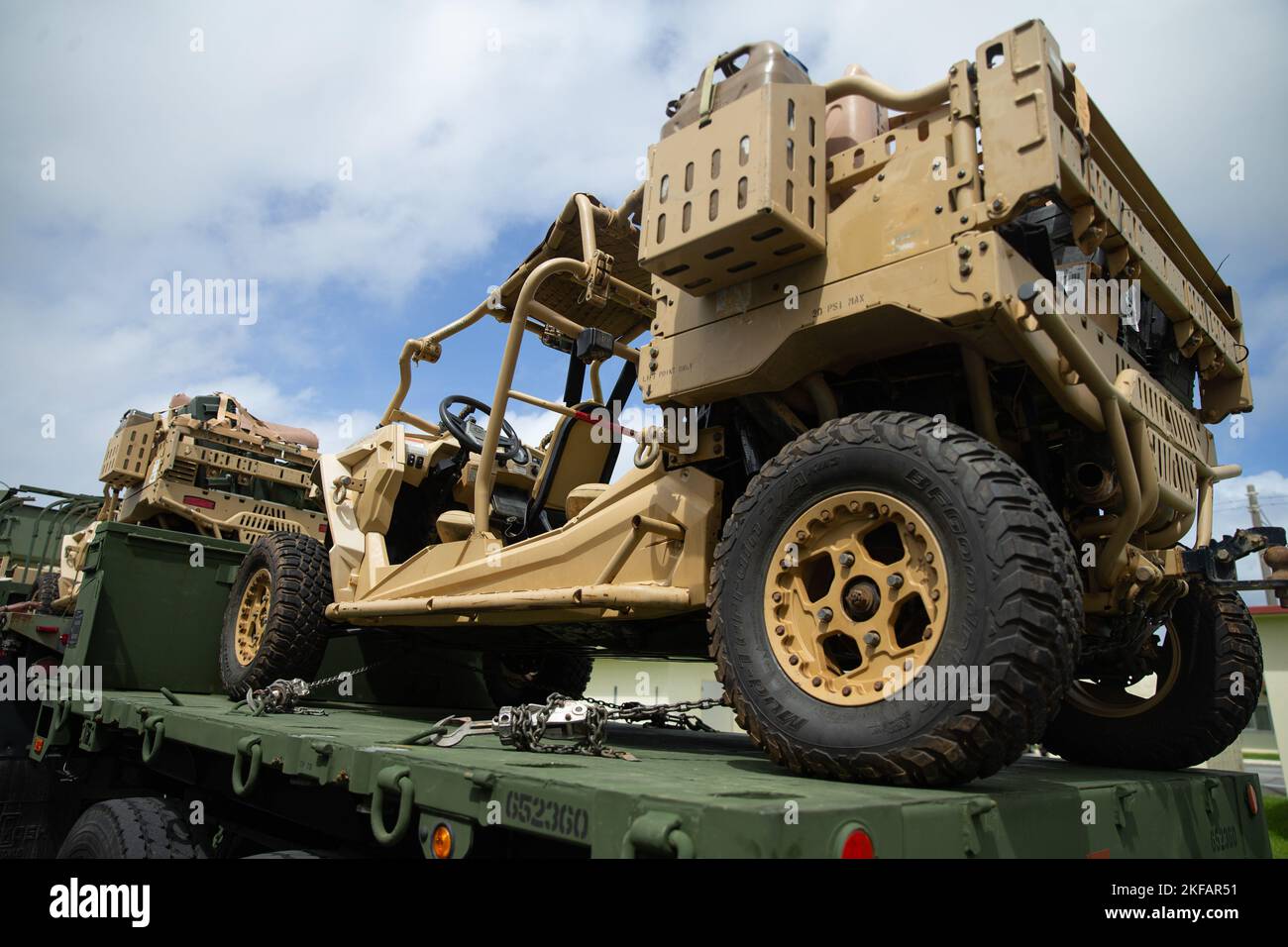 A U.S. Marine Corps Medium Tactical Vehicle Replacement with 3d Marine ...