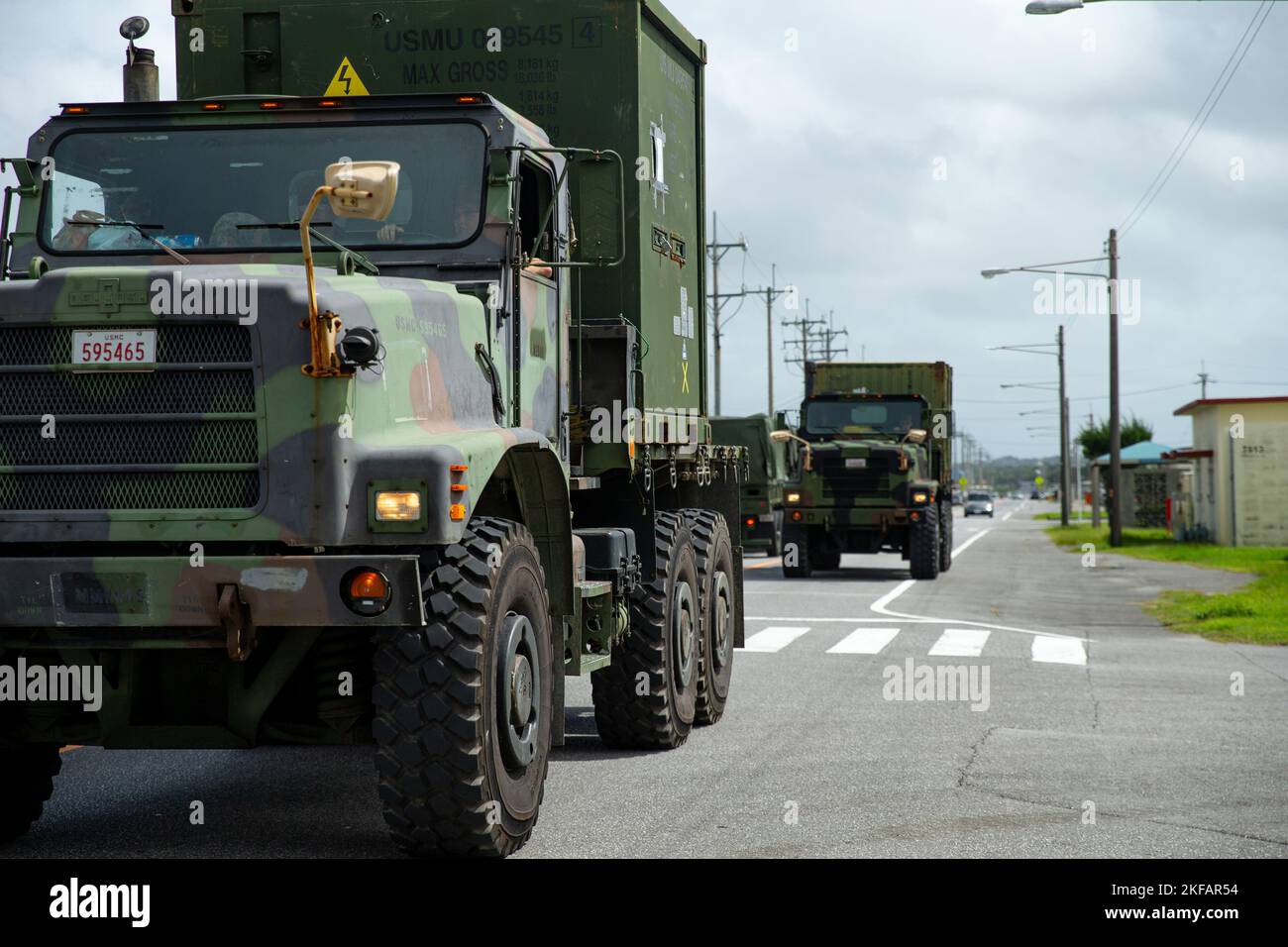 A U.S. Marine Corps Medium Tactical Vehicle Replacement with 3d Marine ...