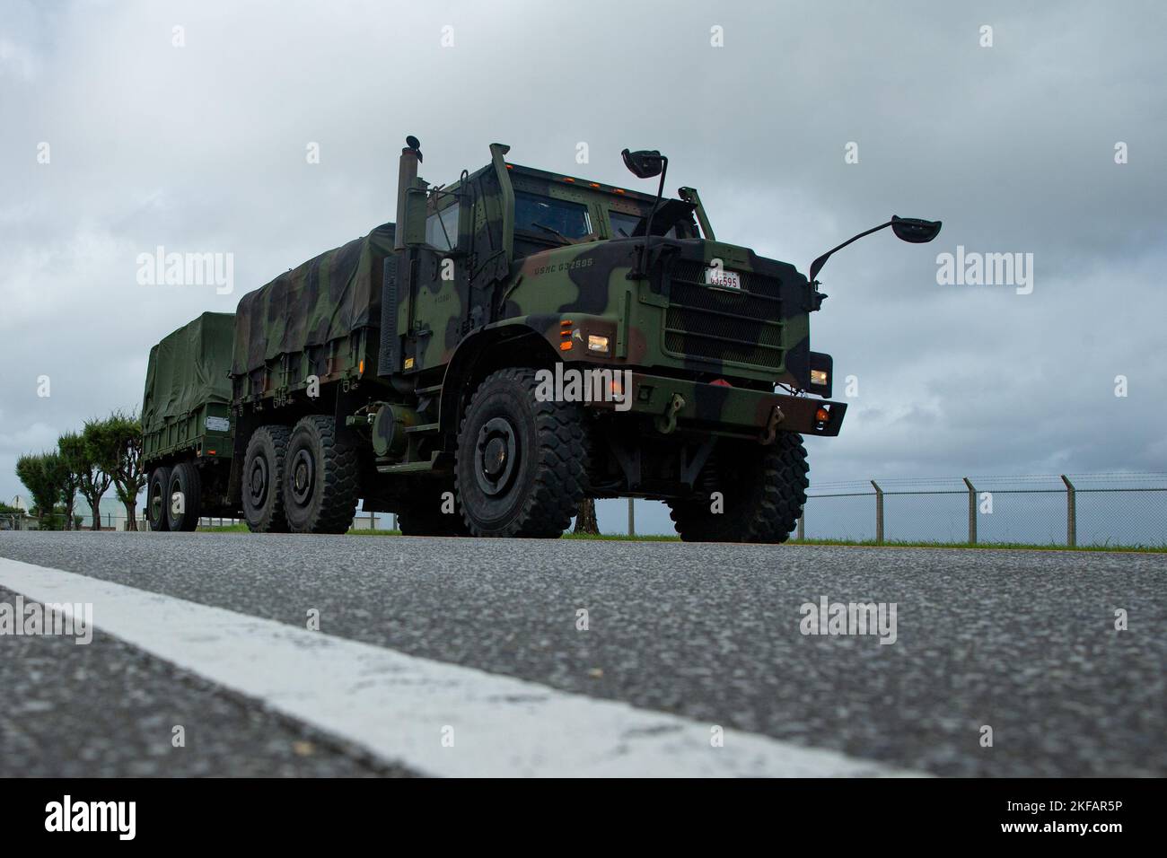 A U.S. Marine Corps Medium Tactical Vehicle Replacement with 3d Marine ...