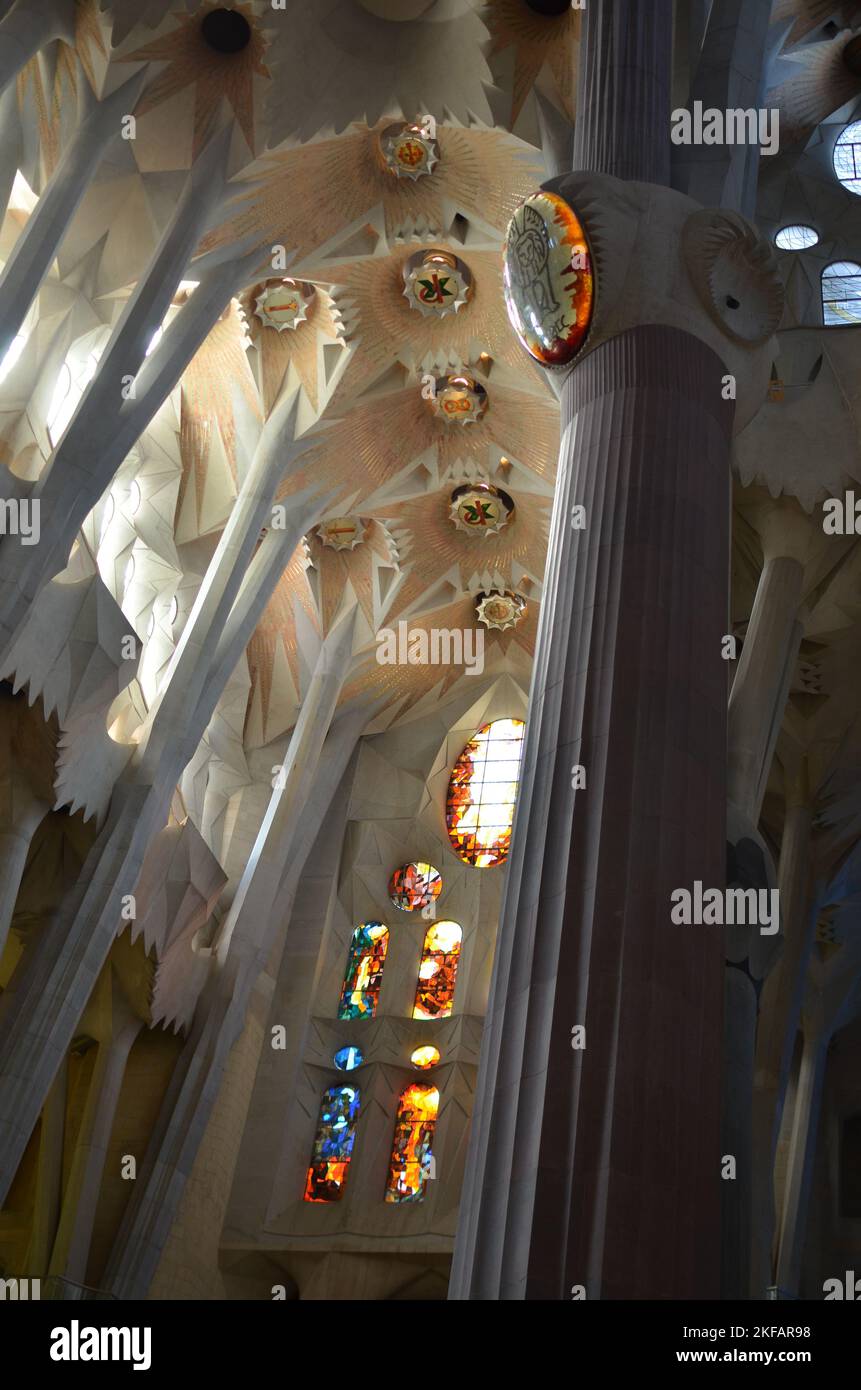 Sagrada Familia Antoni Gaudi cathedral detail architecture Stock Photo - Alamy