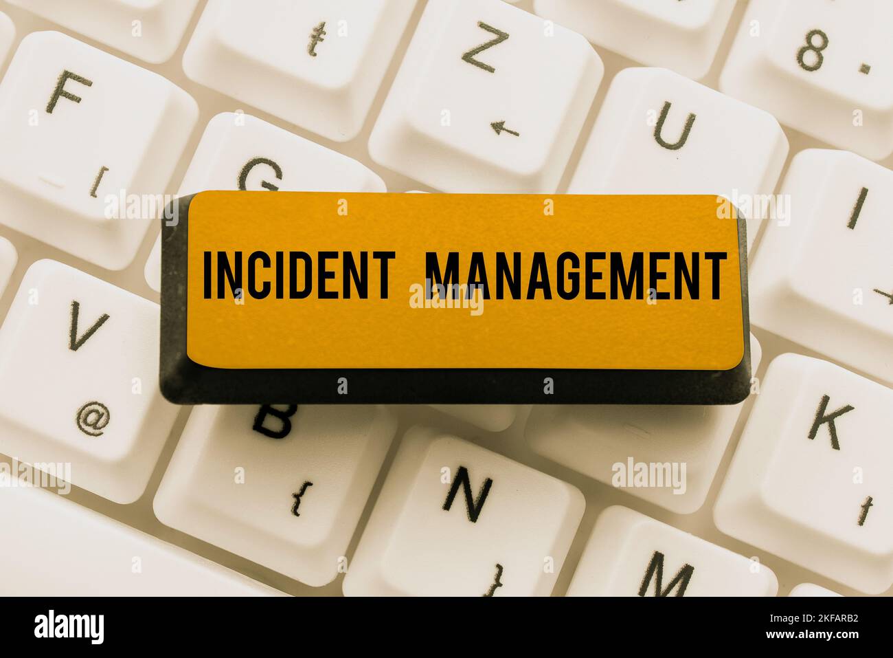 Sign displaying Incident Management. Business overview Process to ...