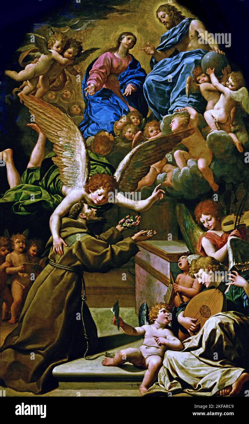 The vision of St. Francis of Assisi 1618.by Lionello Spada 1576-1622 ...