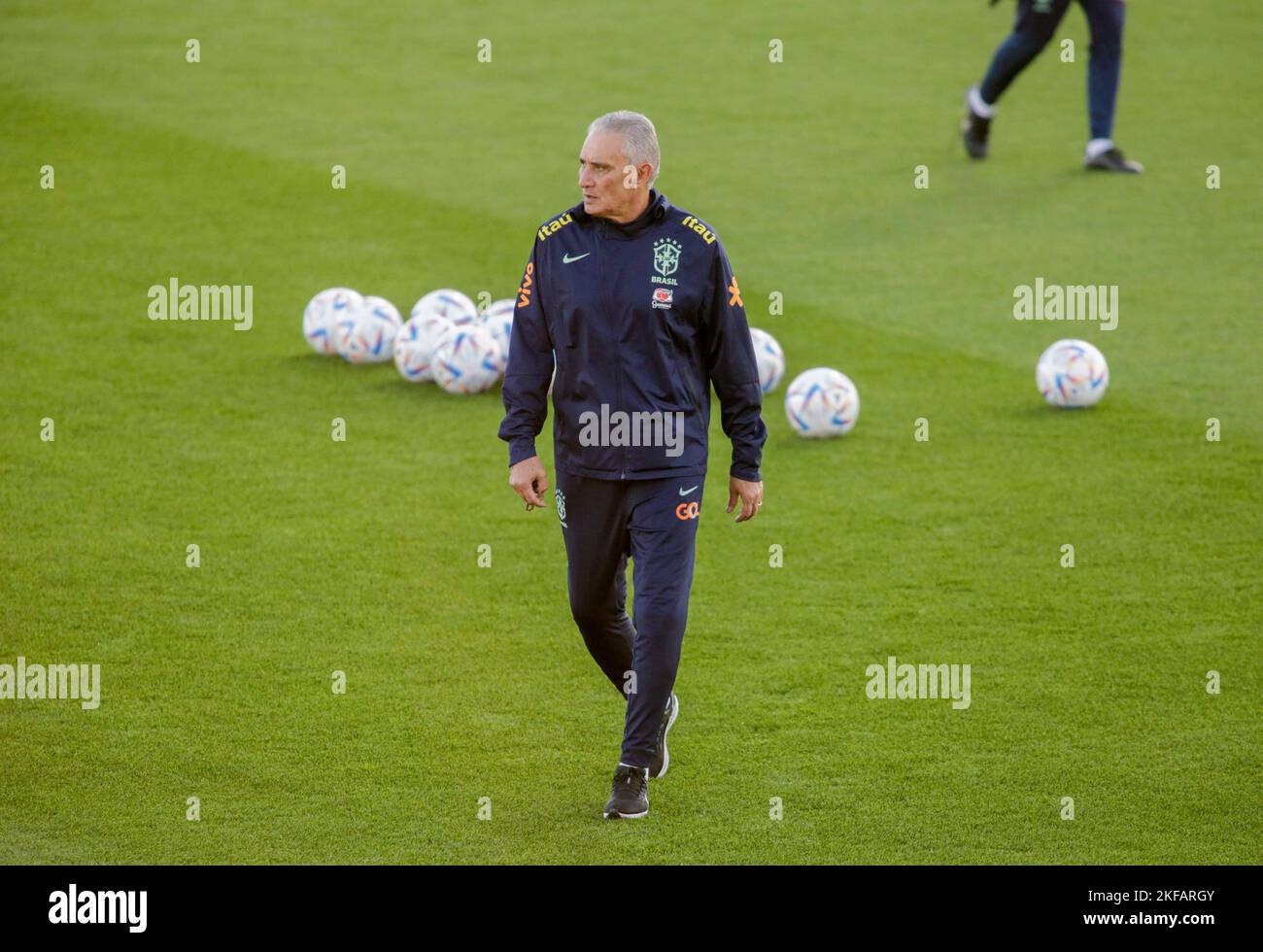 Tite head coach of Brazil during Brazil National football team traning ...