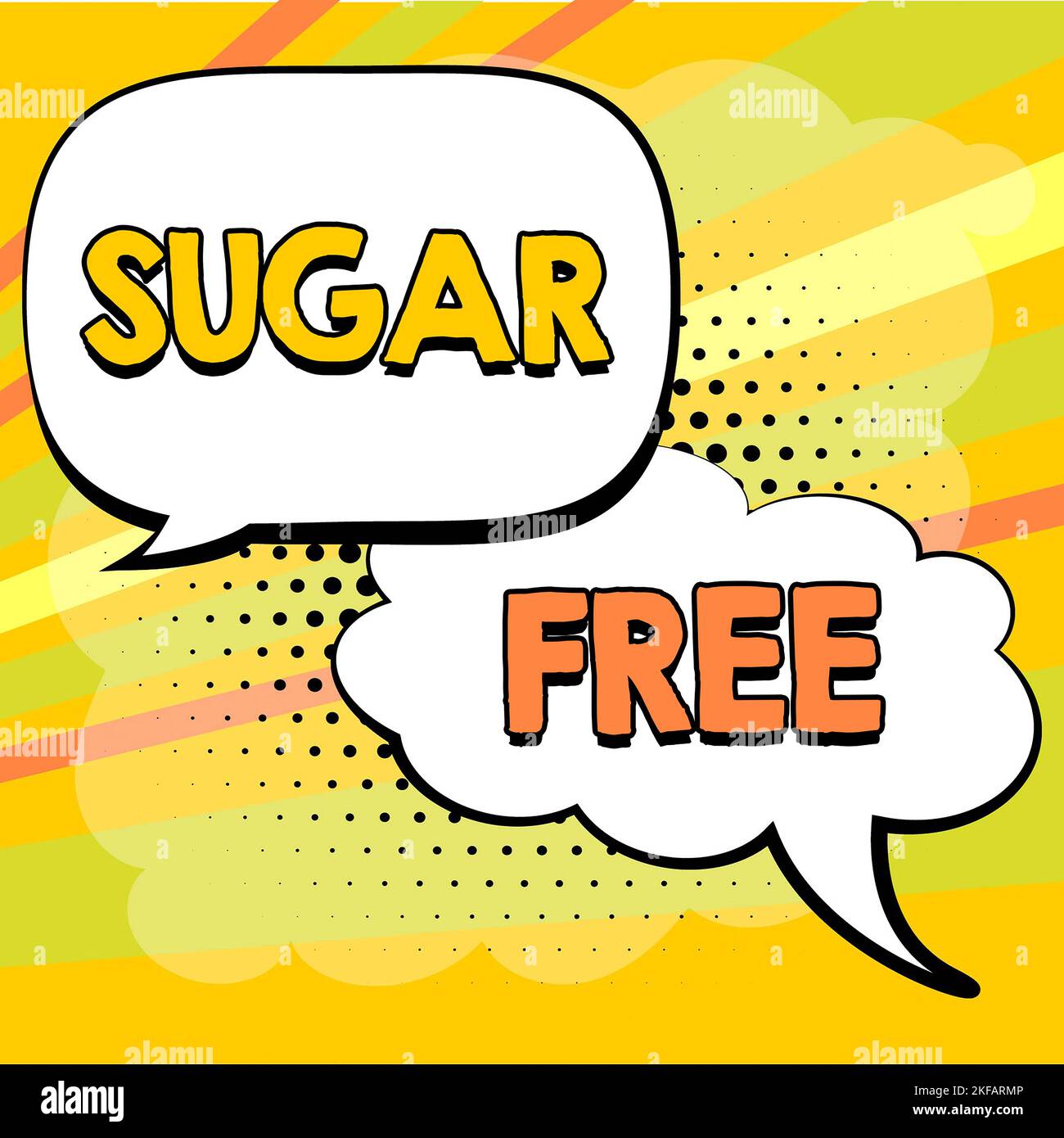 Hand writing sign Sugar Free. Word for do not contain sugar and only ...