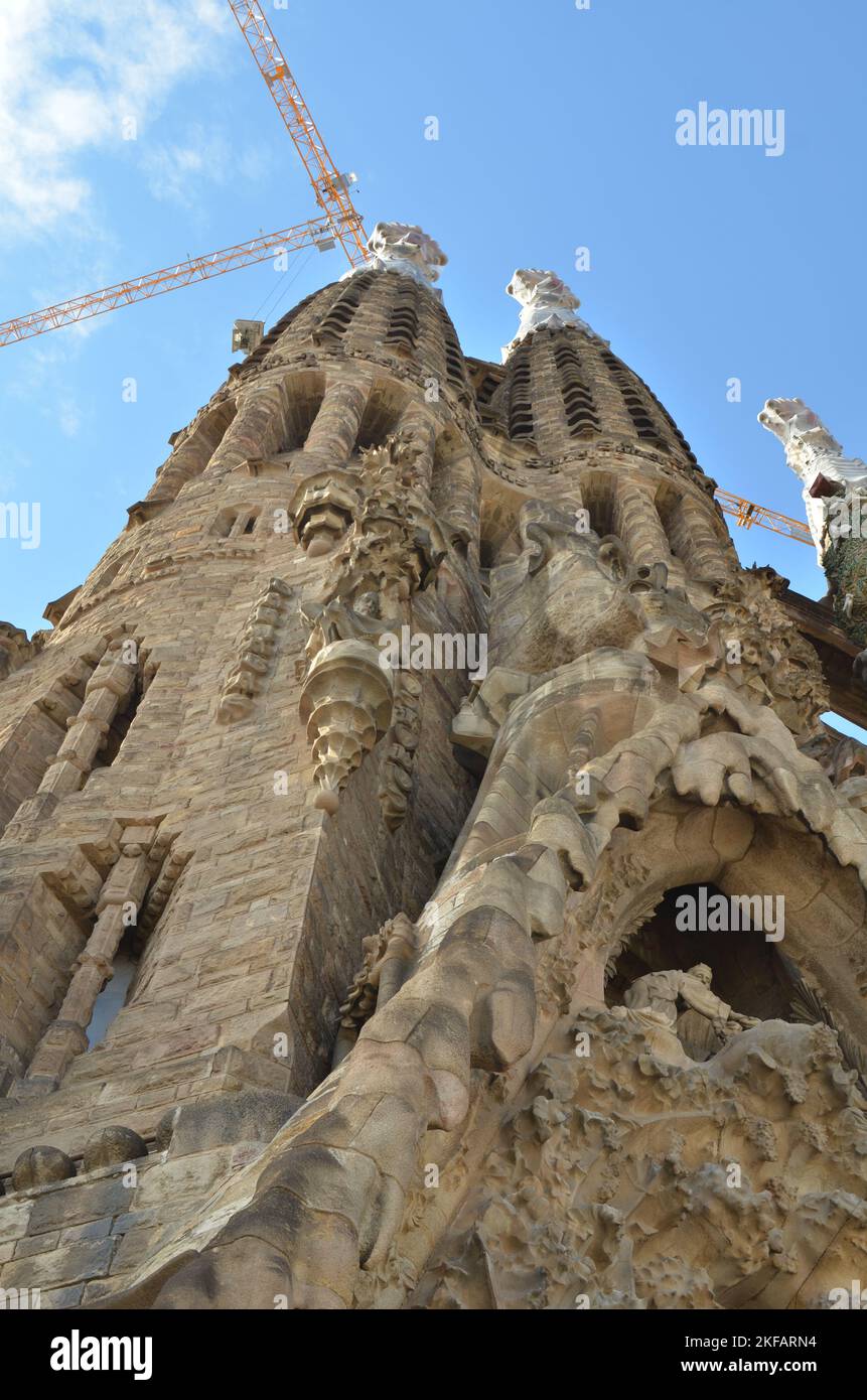 Sagrada Familia Antoni Gaudi cathedral detail architecture Stock Photo - Alamy