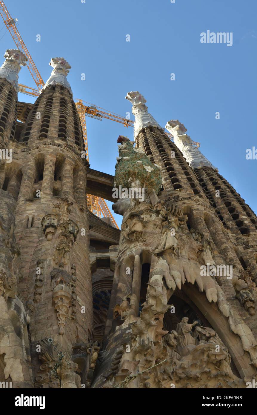 Sagrada Familia Antoni Gaudi cathedral detail architecture Stock Photo - Alamy