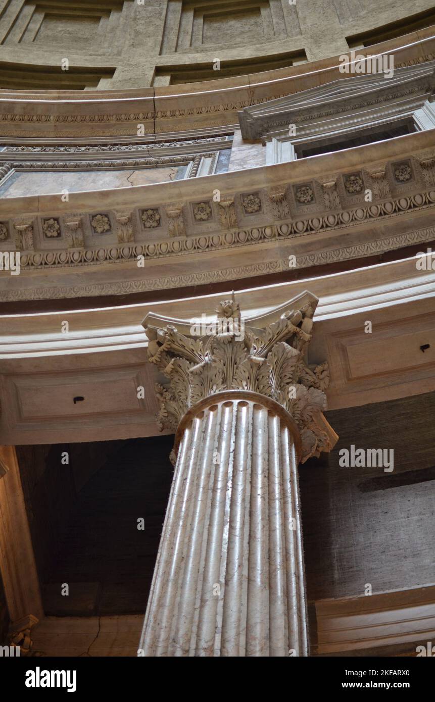 pantheon rome italy ancient masterpiece of architecture old dome Stock ...