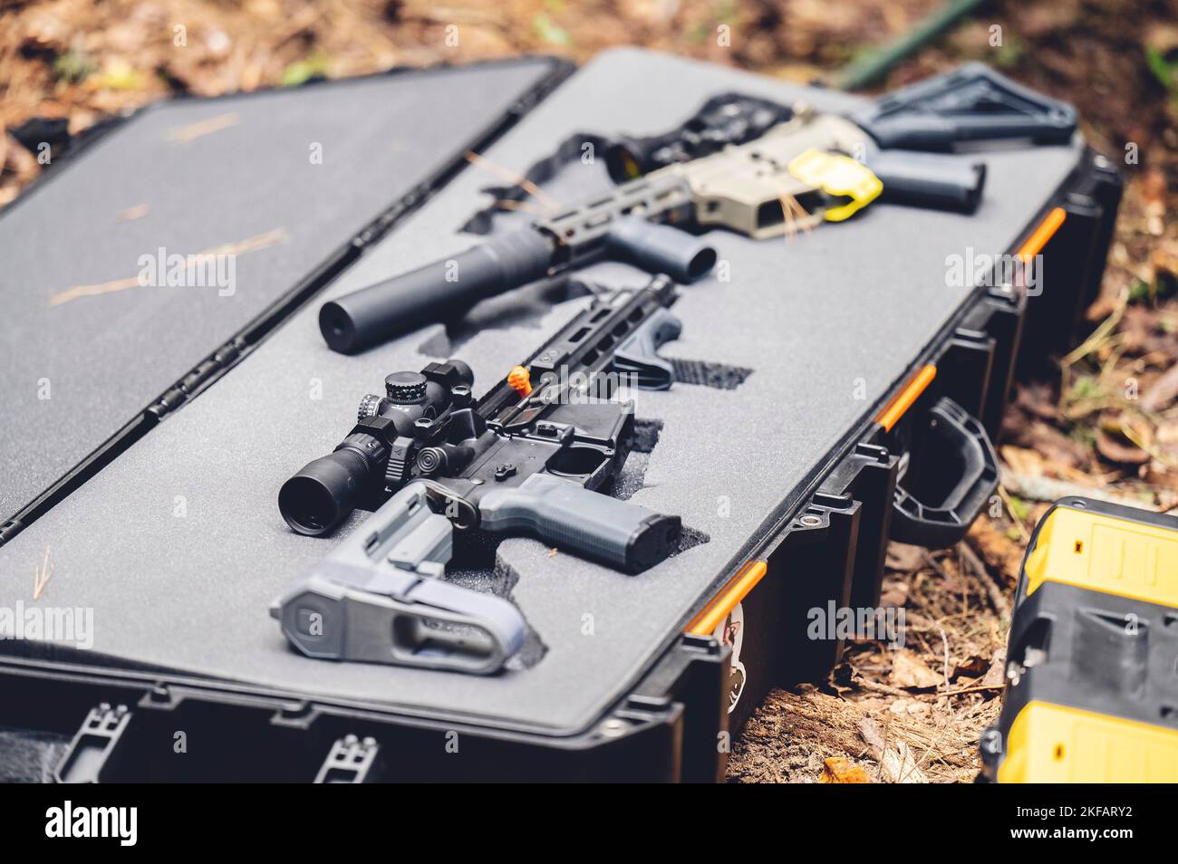 Outdoor shooting automatic rifle in hi-res stock photography and images ...