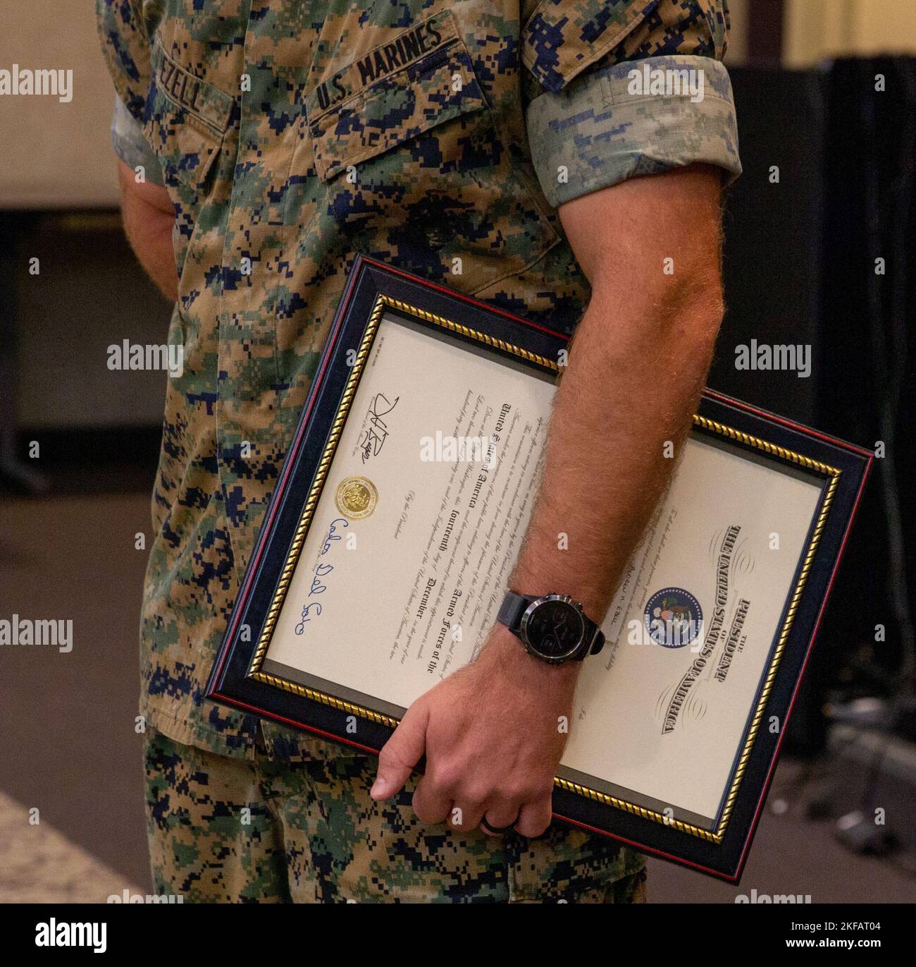 U.S. Marine Corps Maj. Andrew Ezell, the comptroller of 4th Marine ...