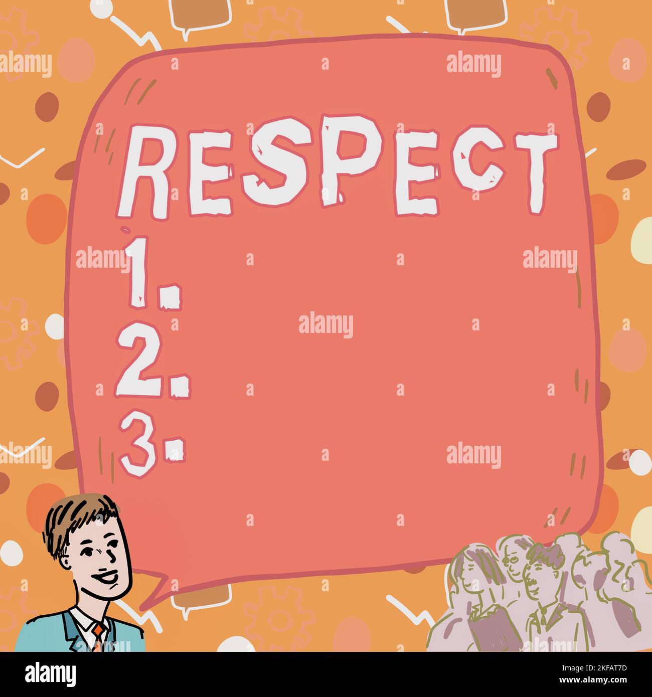 Sign displaying Respect. Internet Concept feeling of deep admiration or ...