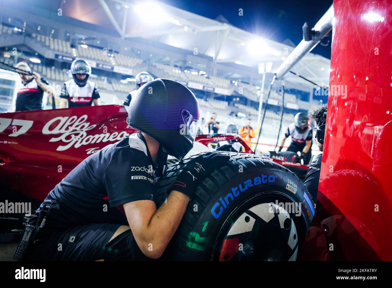 Alfa Romeo F1 Team ORLEN, mechanics at work during the Formula 1 Etihad ...