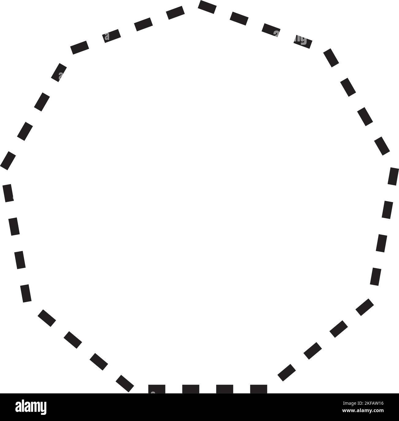 Nonagon Symbol Dashed Shape Vector Icon For Creative Graphic Design Ui