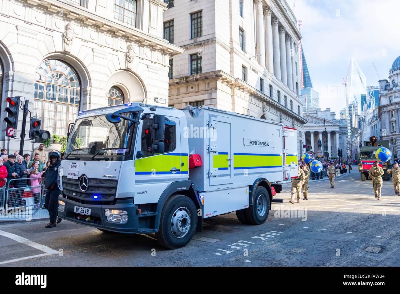 Bomb Disposal vehicle at the Lord Mayor's Show parade in the City of ...