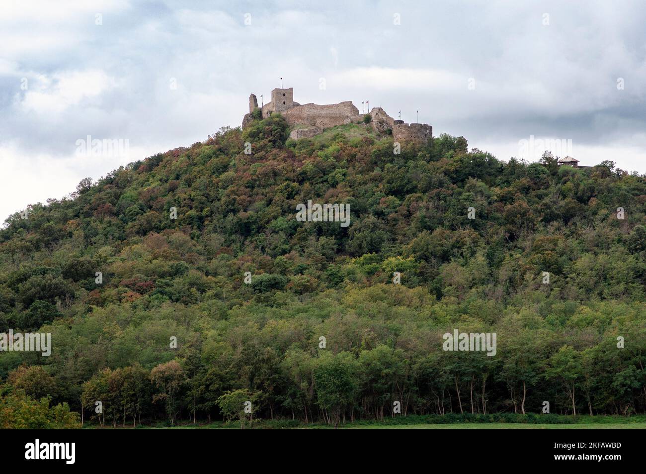 Castle Szigliget, Lake Balaton, Hungary The ruins of the medieval ...