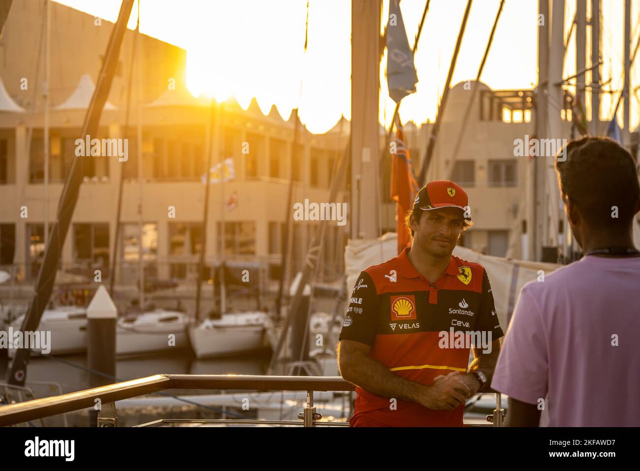 Carlos Sainz Jr (ESP) Ferrari with Lawrence Barretto (GBR) Formula 1 ...