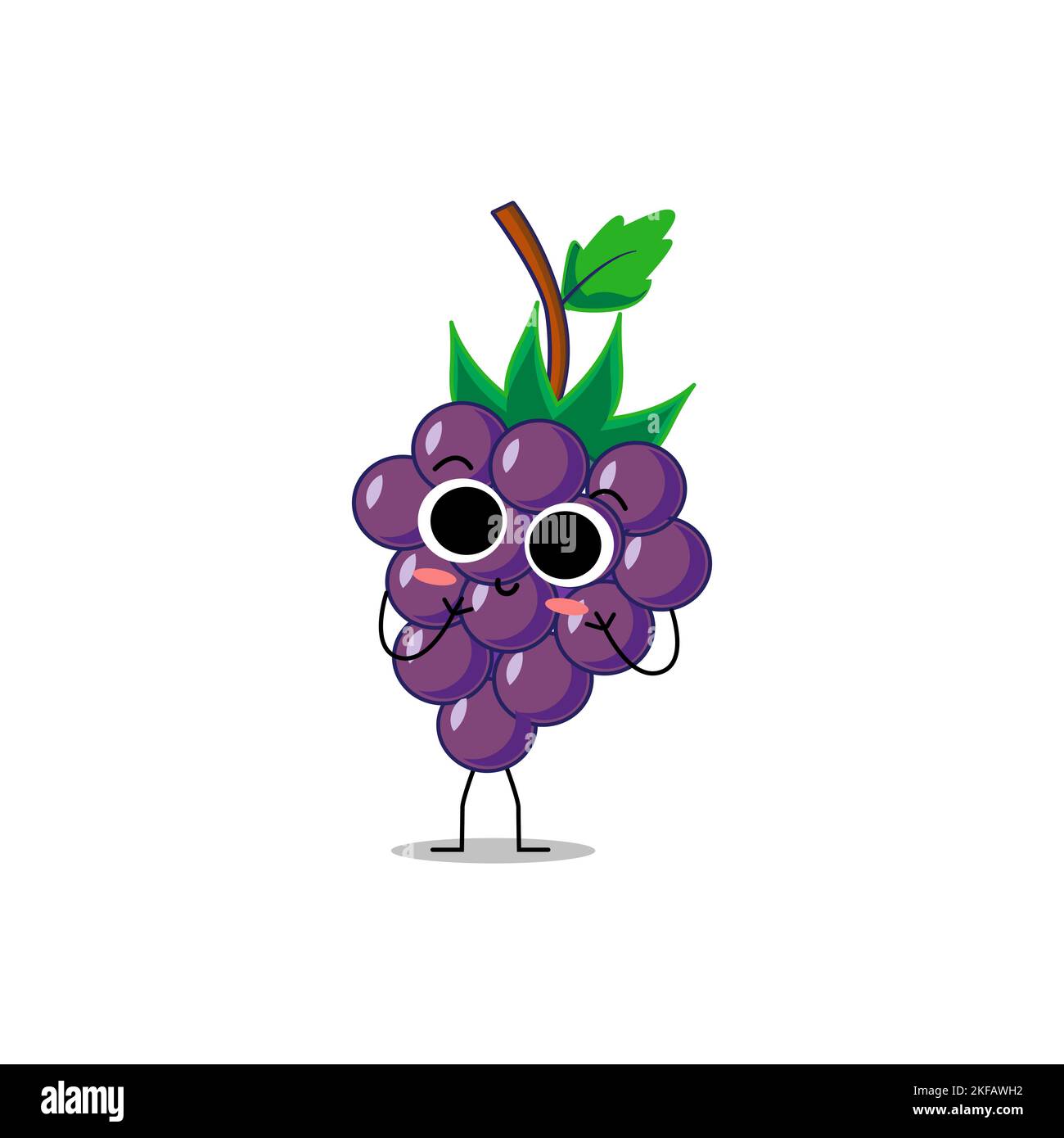 Cheerful cartoon grape character hi-res stock photography and images ...