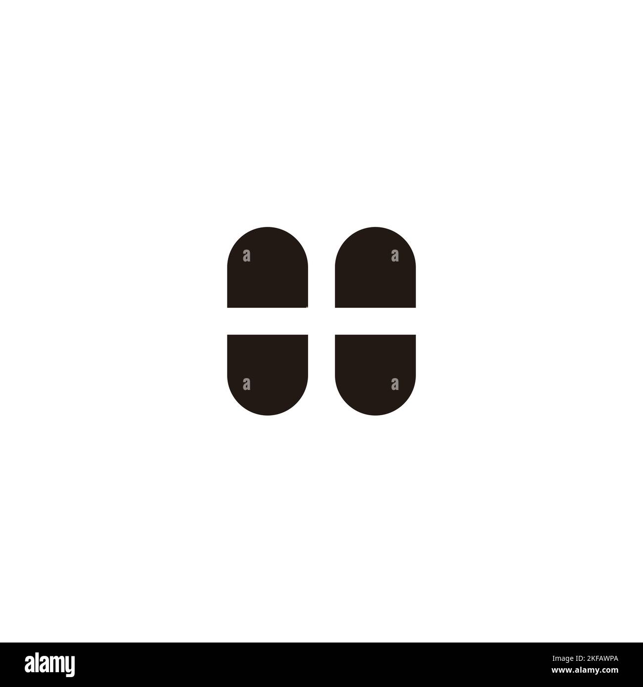 Letter H capsule geometric symbol simple logo vector Stock Vector Image ...
